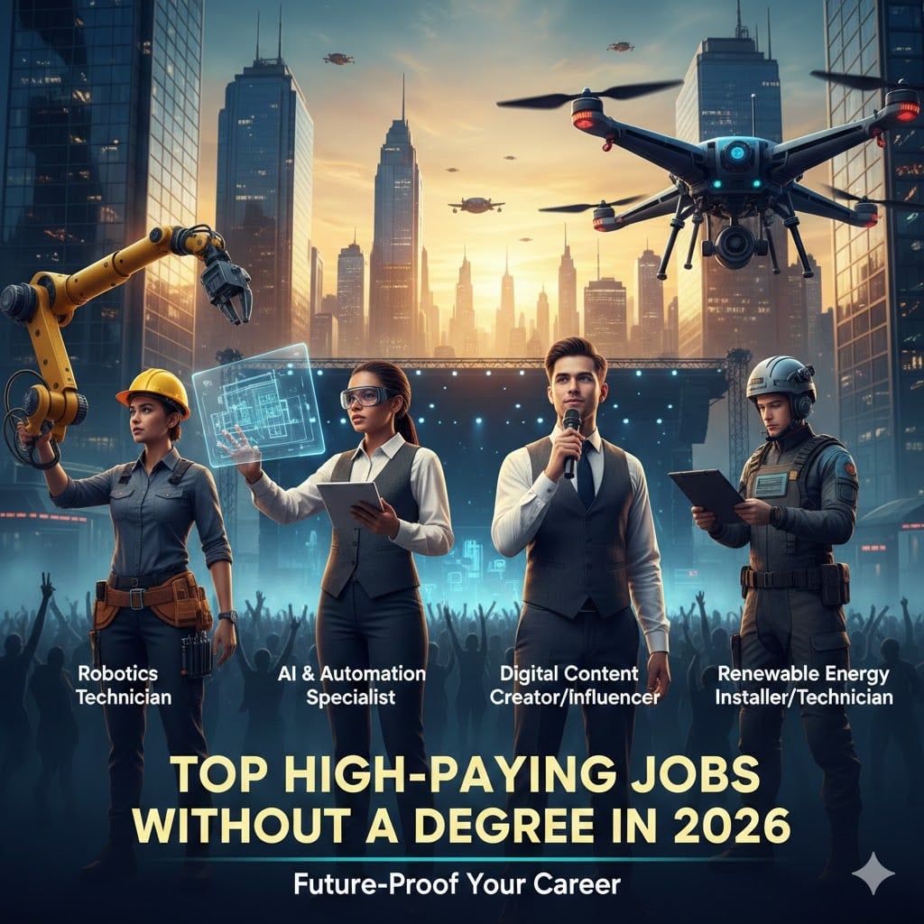 50 Top High-Paying Jobs Without a Degree in (2026) That Surprise